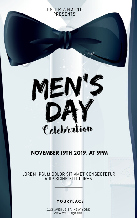 Copy of Men's Day Flyer Design Template | PosterMyWall