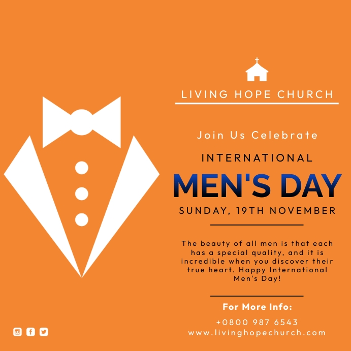 Men's day flyer Template | PosterMyWall