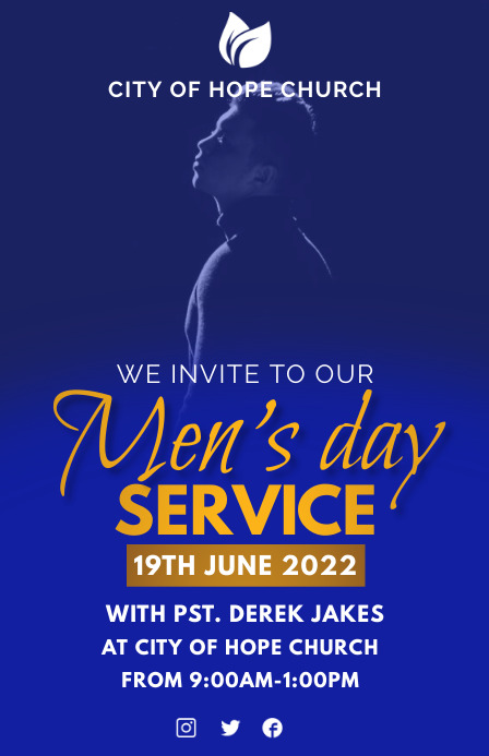 Men's day flyer Template | PosterMyWall