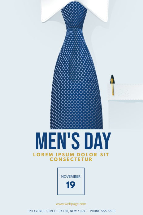 Copy of Men's Day Flyer Design Template | PosterMyWall