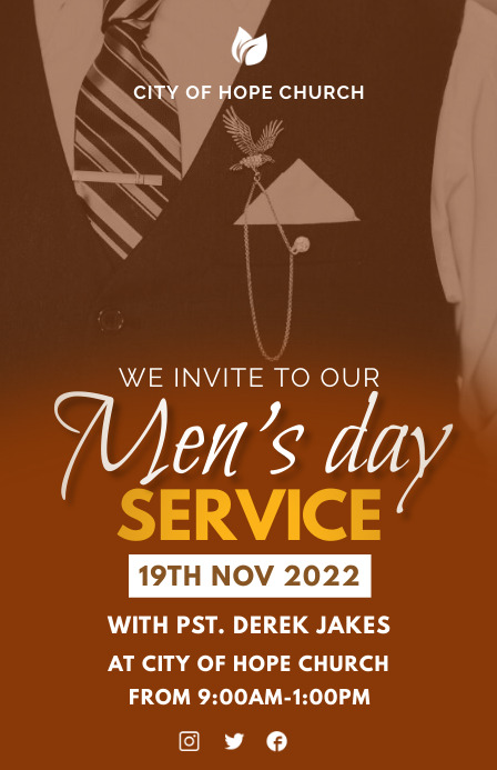 Men's day flyer Template | PosterMyWall
