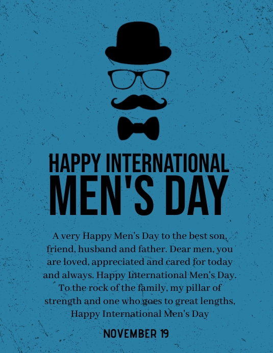 Men's Day Flyer Template. | PosterMyWall