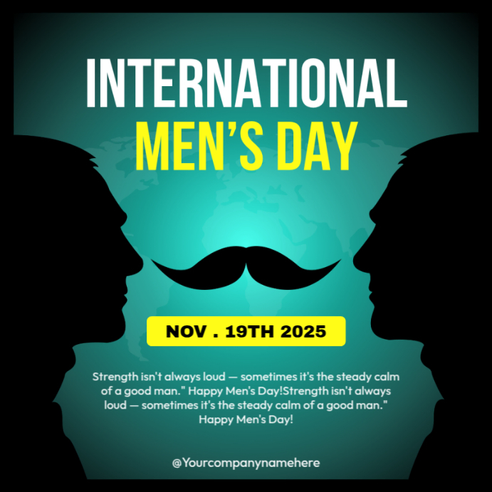 Men's Day poster Template | PosterMyWall