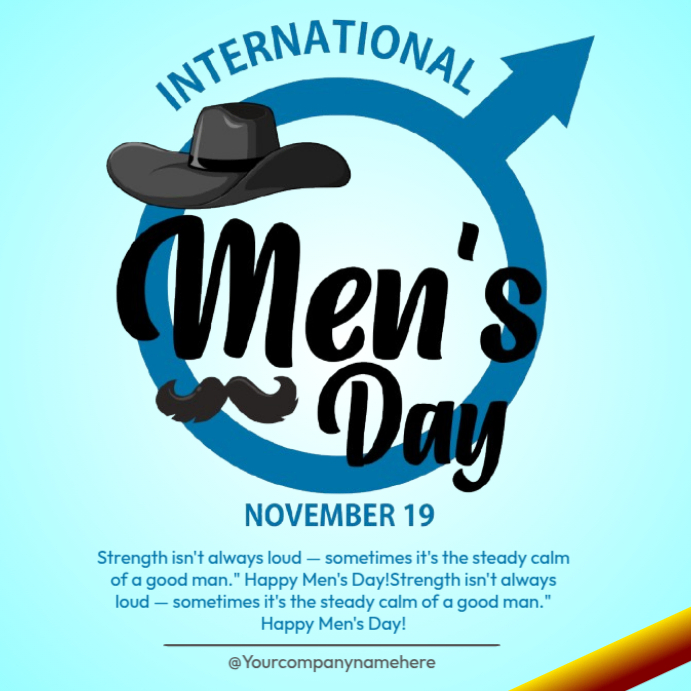 Men's Day poster Template | PosterMyWall