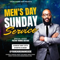 men's day sunday Template | PosterMyWall