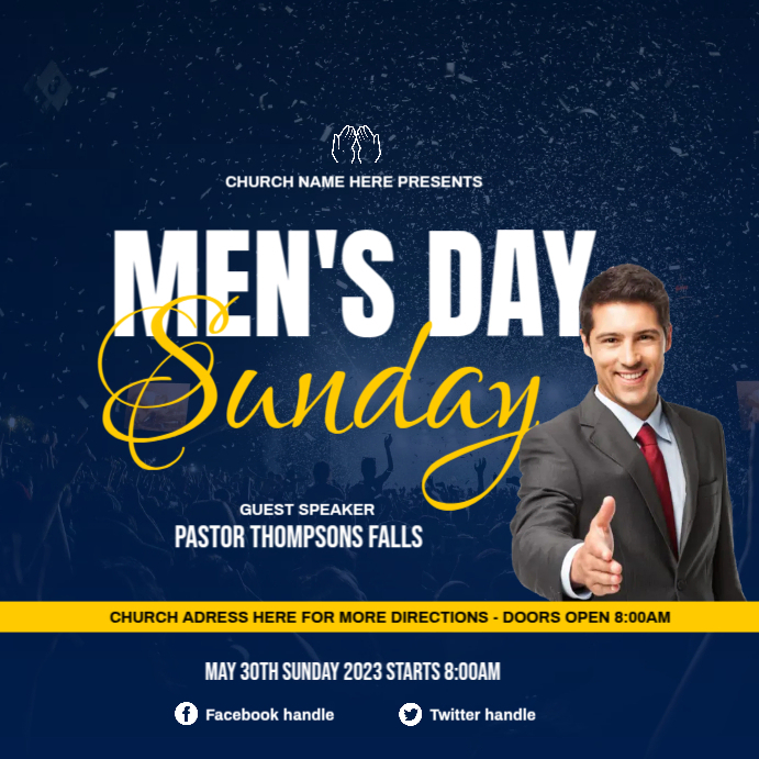 Copy of men's day sunday | PosterMyWall
