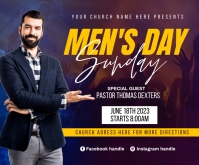 men's day sunday Template | PosterMyWall