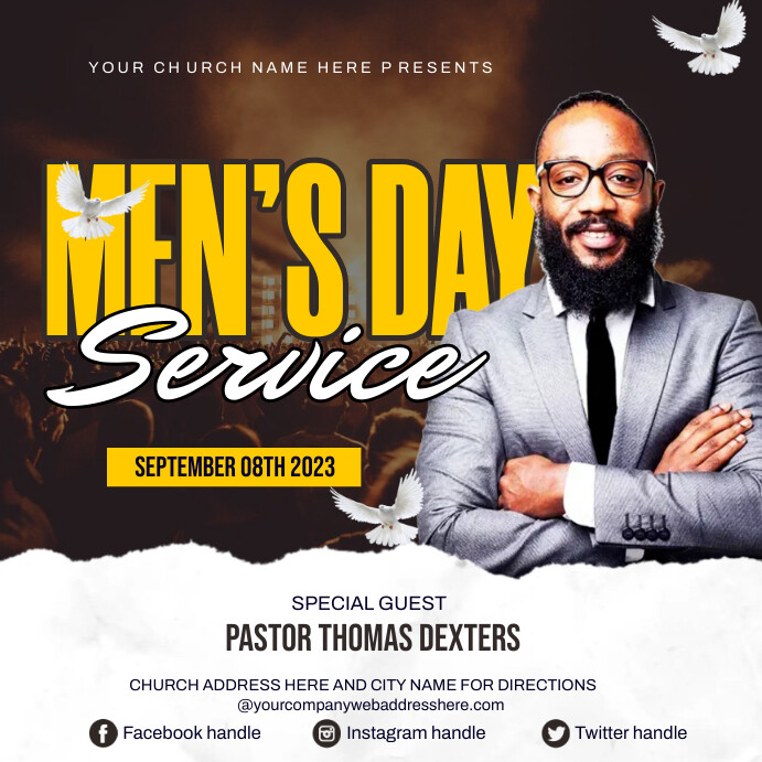 men's day sunday Template | PosterMyWall