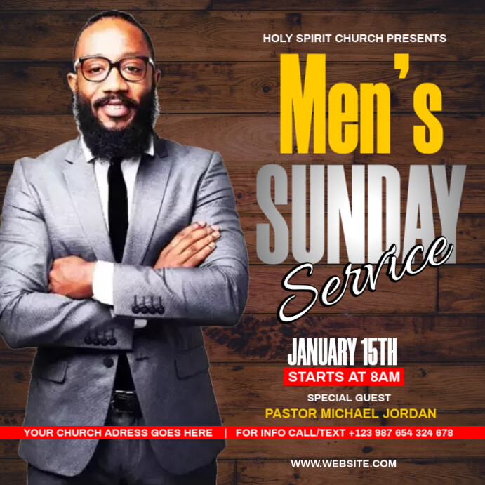 Copy of men's day sunday | PosterMyWall
