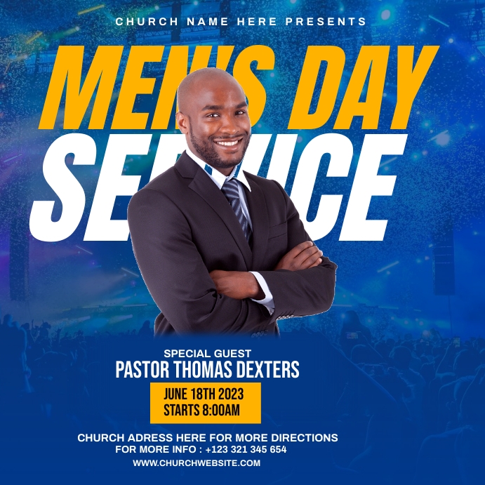 men's day sunday Template | PosterMyWall