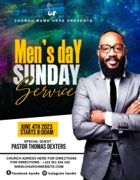 men's day sunday Template | PosterMyWall