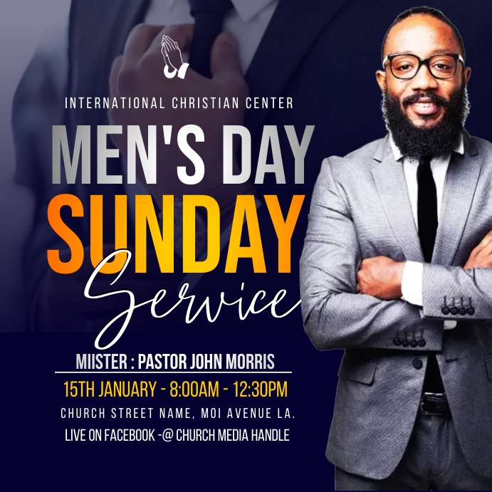 Copy of men's day sunday | PosterMyWall