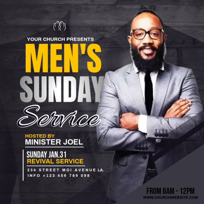 men's day sunday Template | PosterMyWall