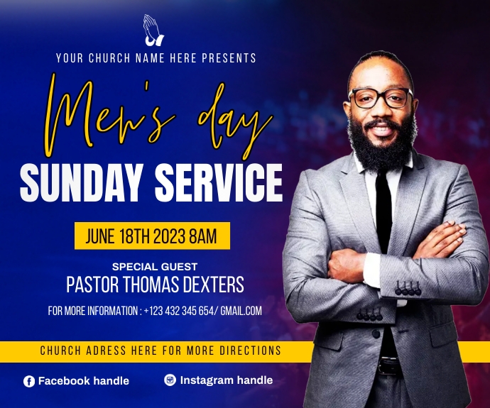 Copy of men's day sunday | PosterMyWall