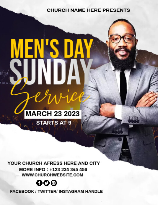 Copy of men's day sunday | PosterMyWall