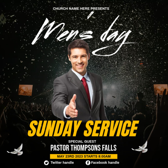 men's day sunday Template | PosterMyWall