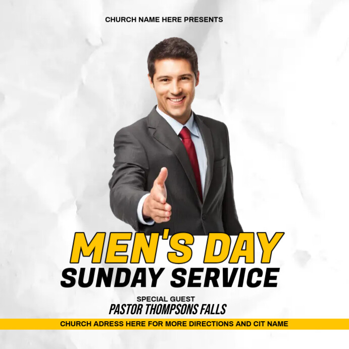 Plantilla de men's day sunday | PosterMyWall