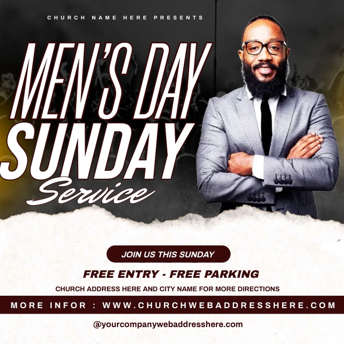 men's day sunday Template | PosterMyWall