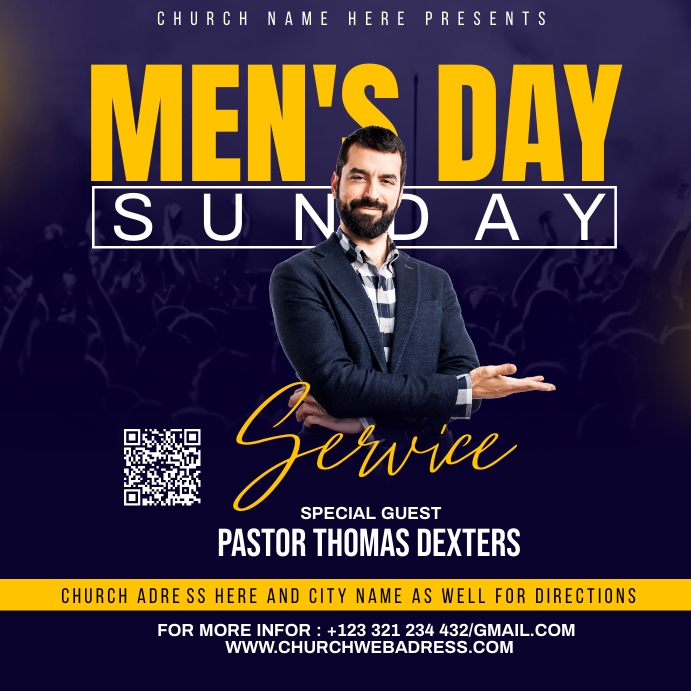 men's day sunday Template | PosterMyWall