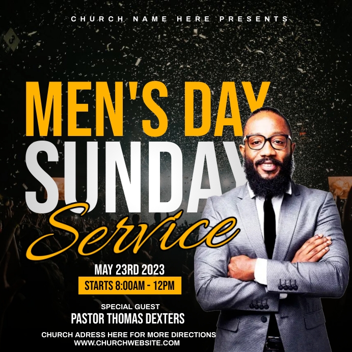 Copy of men's day sunday | PosterMyWall