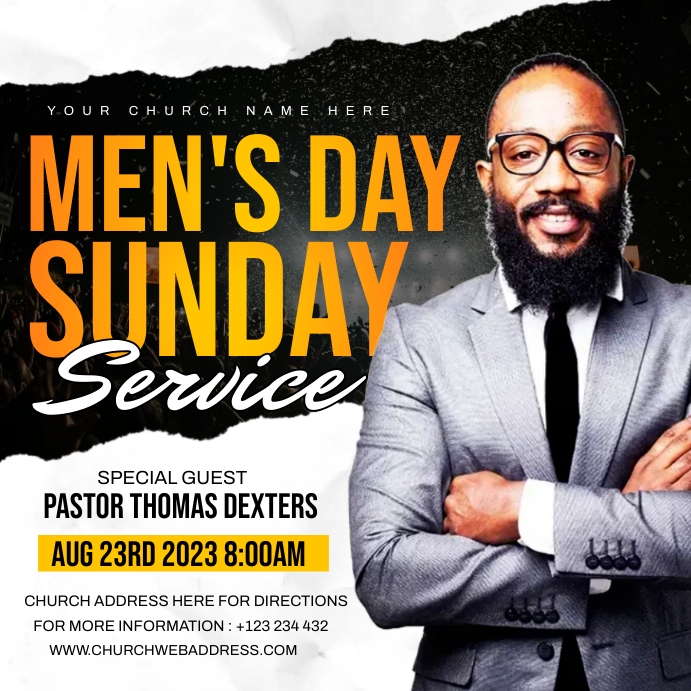 men's day sunday Template | PosterMyWall