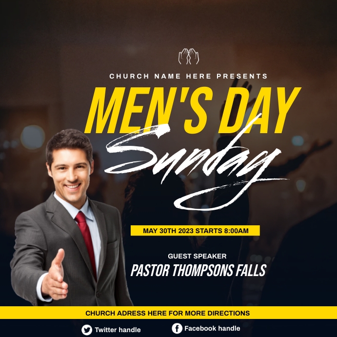 men's day sunday Template | PosterMyWall