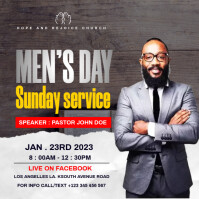 men's day sunday Template | PosterMyWall