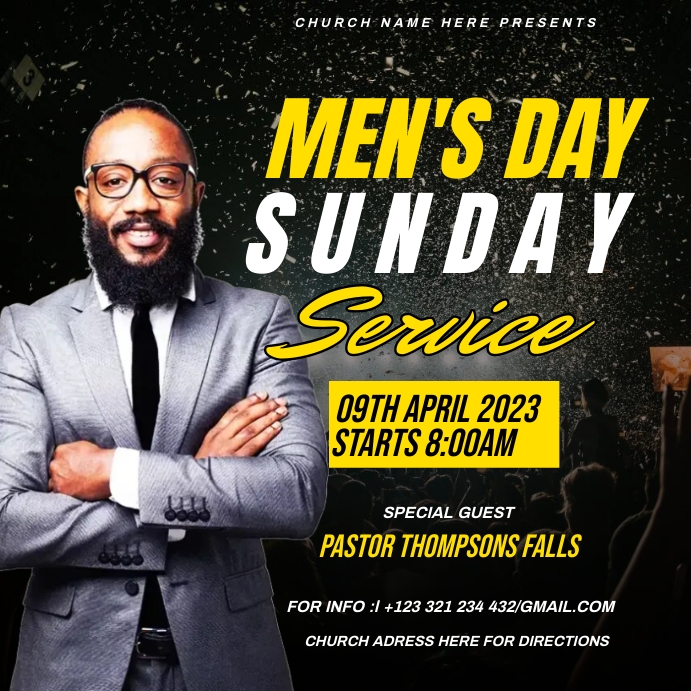 Copy of men's day sunday | PosterMyWall