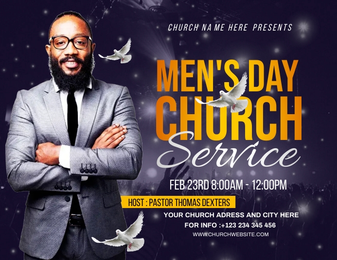 men's day sunday Template | PosterMyWall