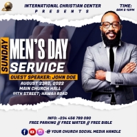 men's sunday service flyer Template | PosterMyWall