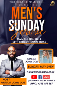 Mens sunday poster Template | PosterMyWall