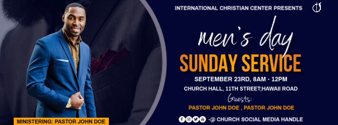 men's day sunday service Template | PosterMyWall
