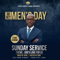 men's day sunday service Template | PosterMyWall