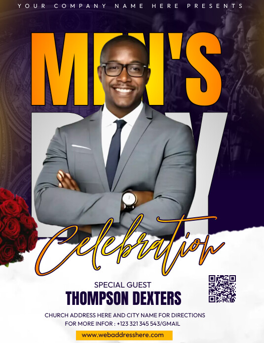 Men's Day Sunday Service Template | PosterMyWall
