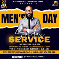 men's day sunday service Template | PosterMyWall