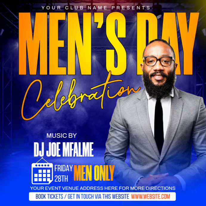 Copy of Men's day Sunday service poster | PosterMyWall