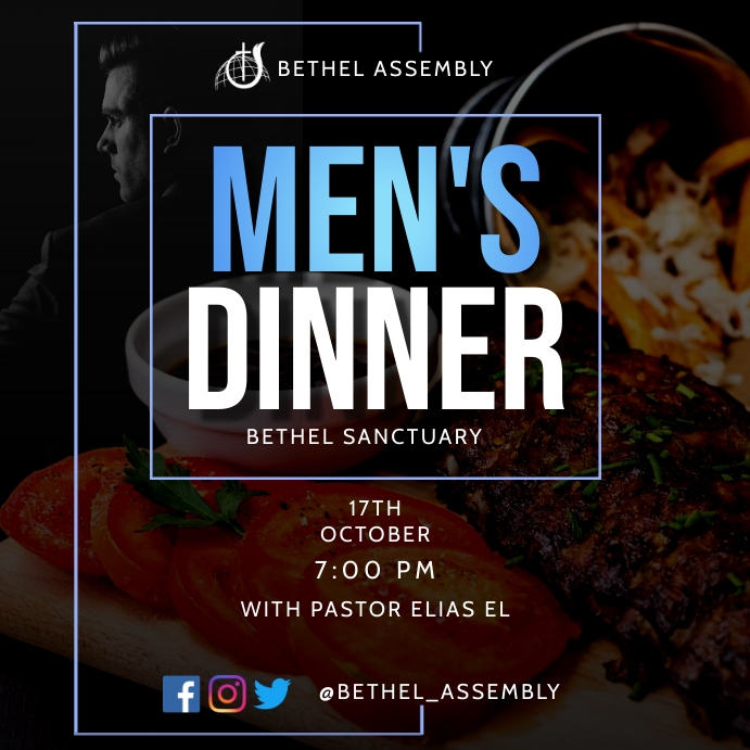 Men's Dinner Template | PosterMyWall