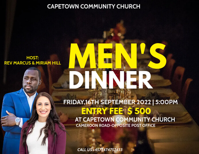 Copy of men's dinner flyer | PosterMyWall