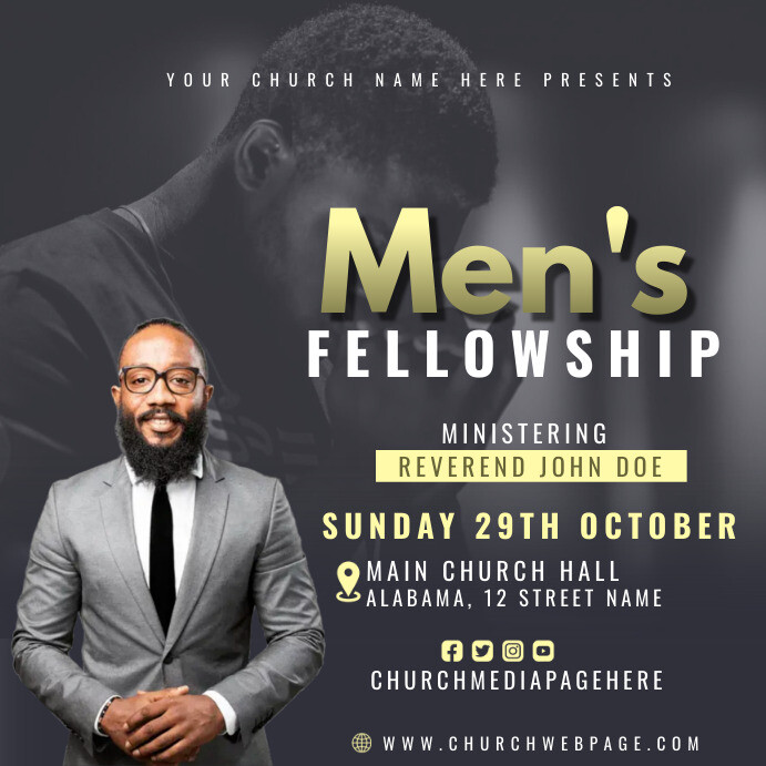 Men's Fellowship Template | PosterMyWall