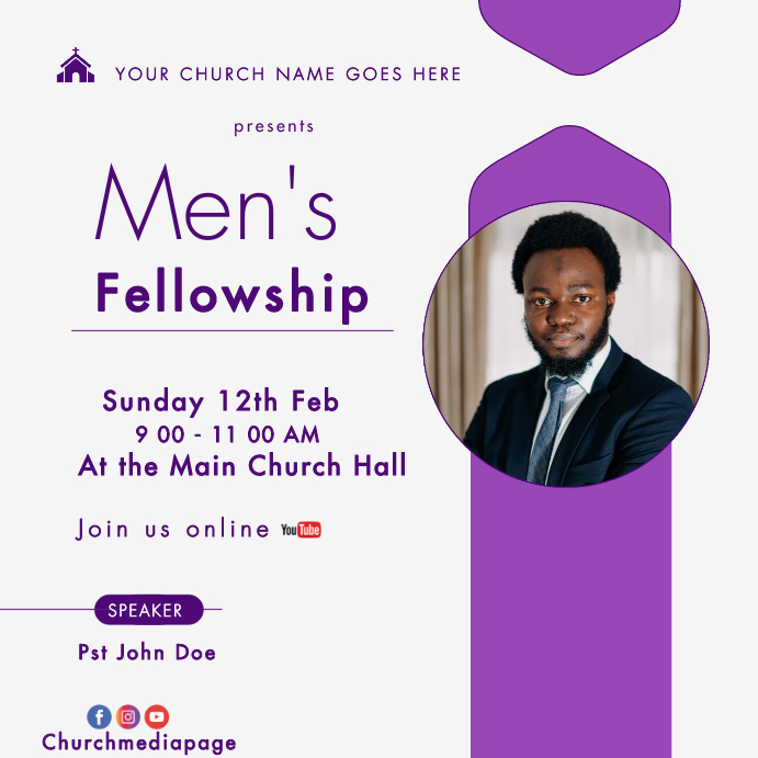 Men's Fellowship Template | PosterMyWall