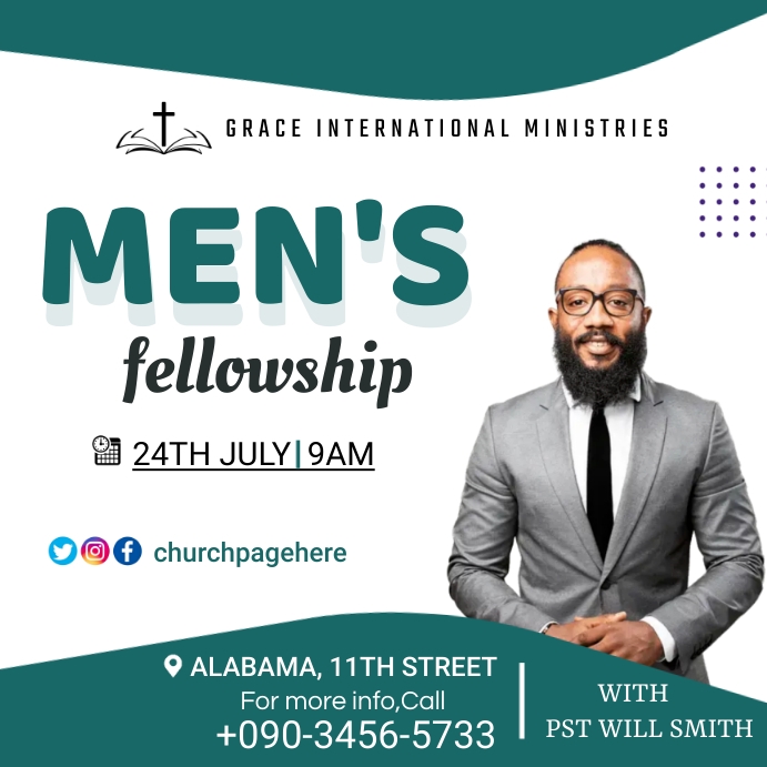 Men's Fellowship Template | PosterMyWall