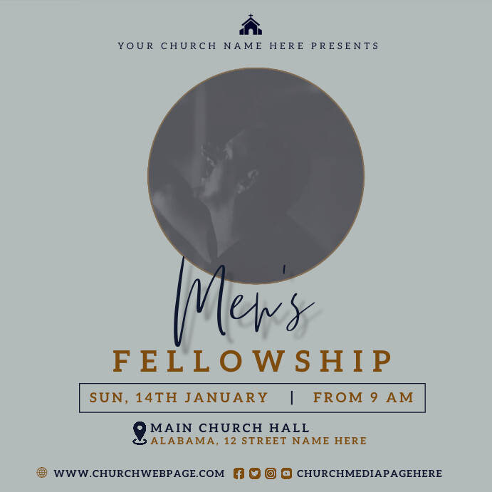 Men's Fellowship Template | PosterMyWall