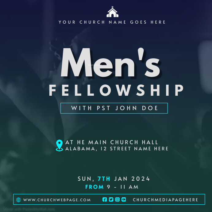 Men's Fellowship Template | PosterMyWall