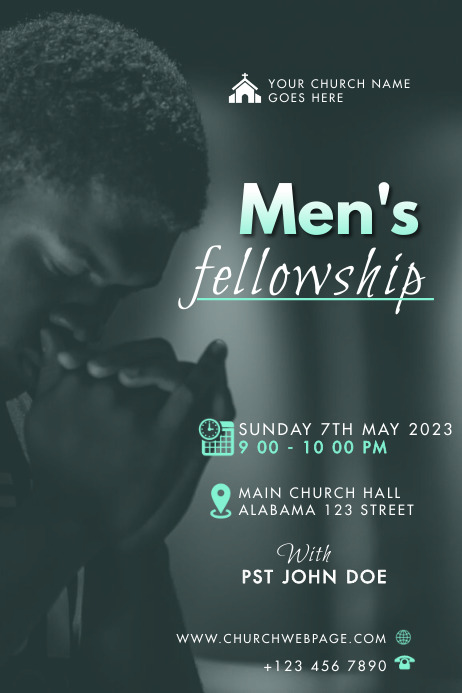 Men's Fellowship Template | PosterMyWall