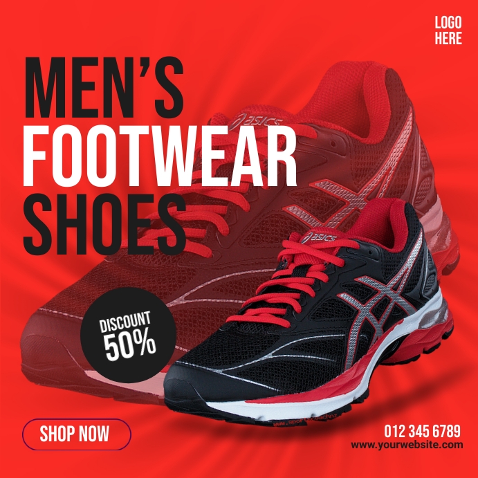 Copy of Men's Footwear Shoes AD | PosterMyWall