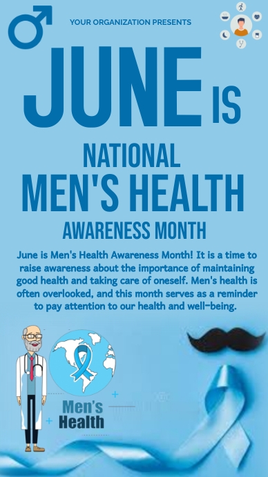 Men's health awareness month. Template | PosterMyWall
