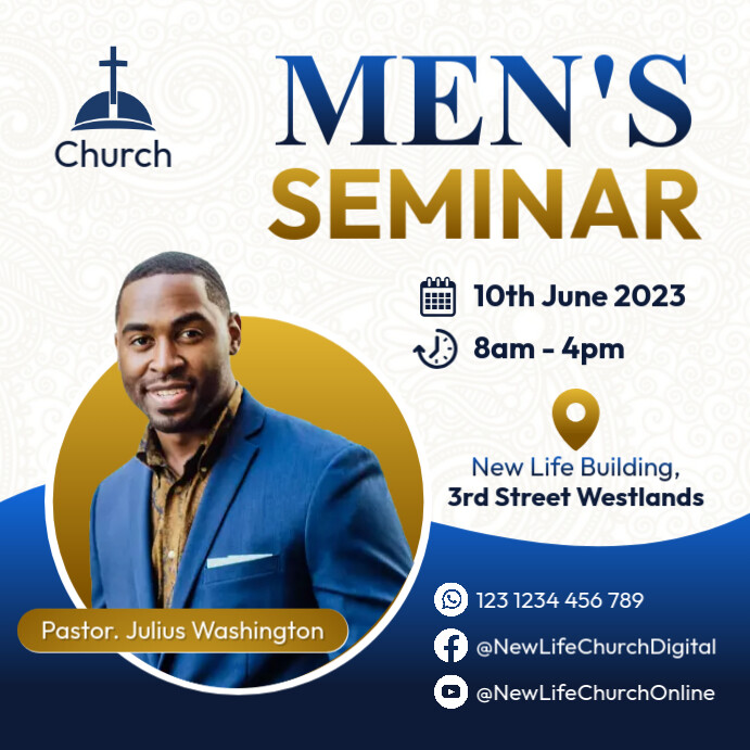 Men's seminar Template | PosterMyWall