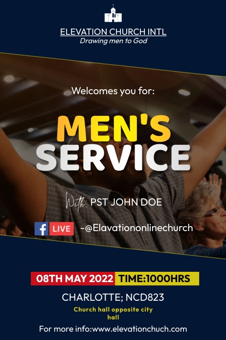 Copy of Men's service | PosterMyWall