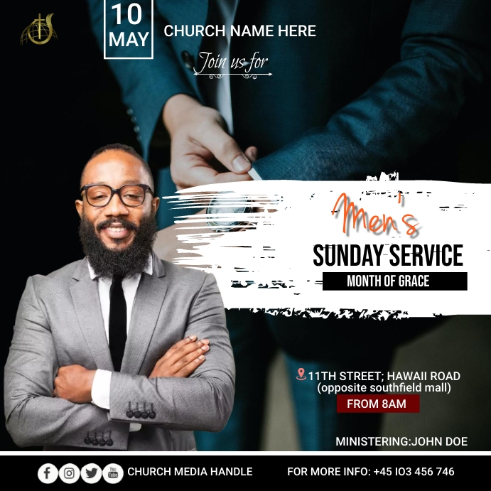 Copy of men's service | PosterMyWall