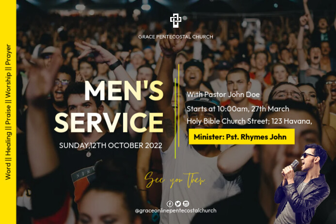 Copy of Men's service | PosterMyWall